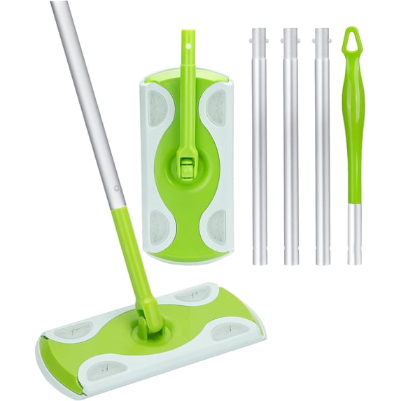 Mop Handle Compatible with , Green Extra Long Detachable for Dry & Wet ...