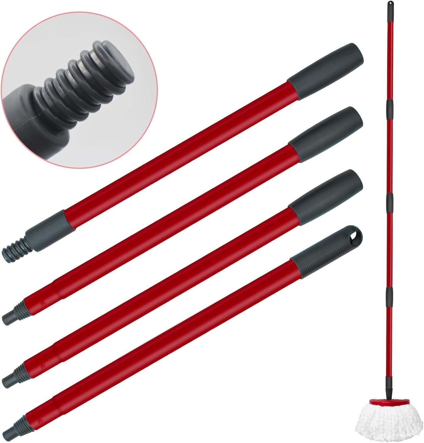 Mop Handle Replacement for Ocedar 4 Section Spin Compatible with ...