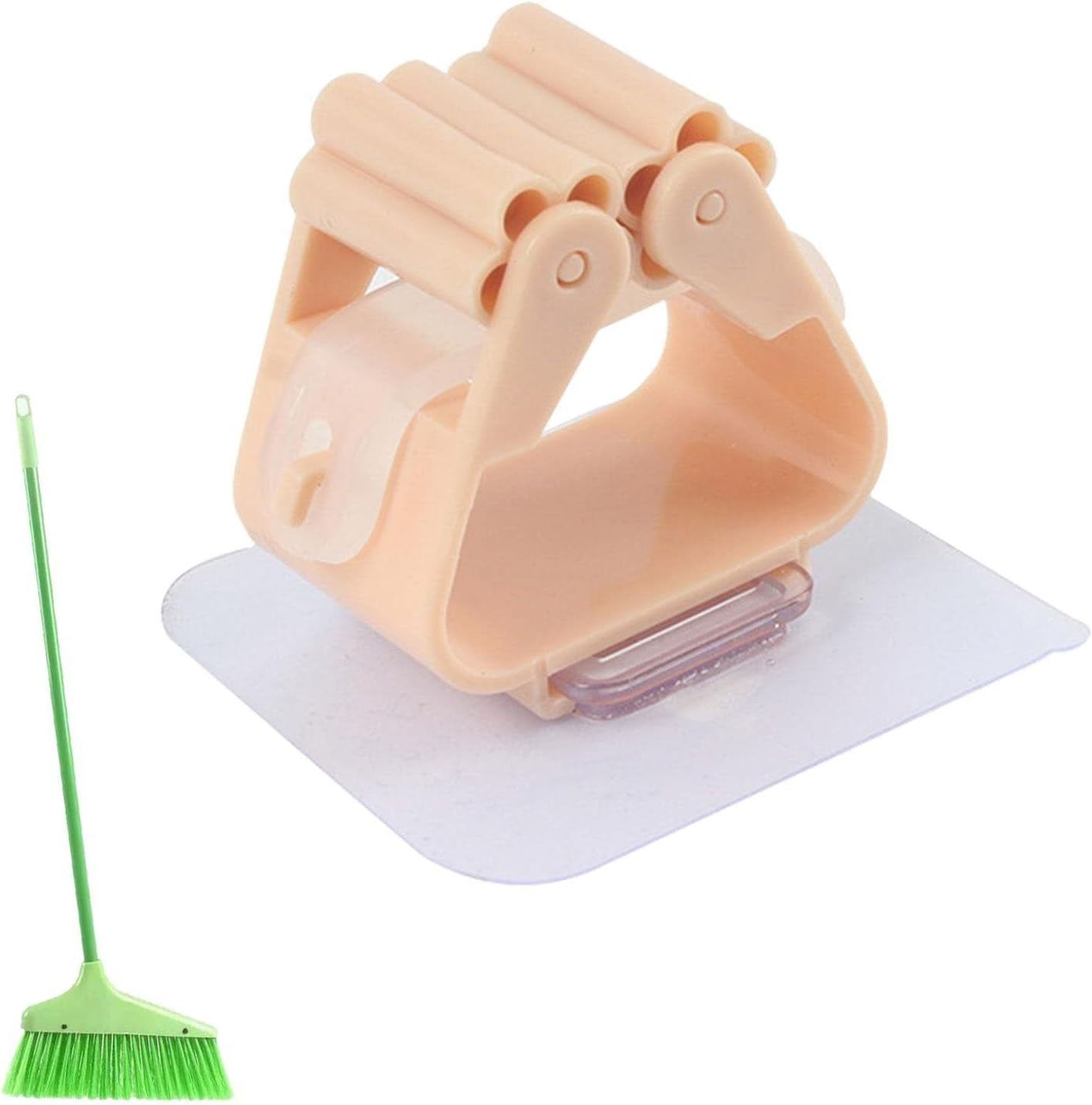 Mop Hanger Wall Mount - Self Adhesive Mop and Broom Holder - Reusable ...