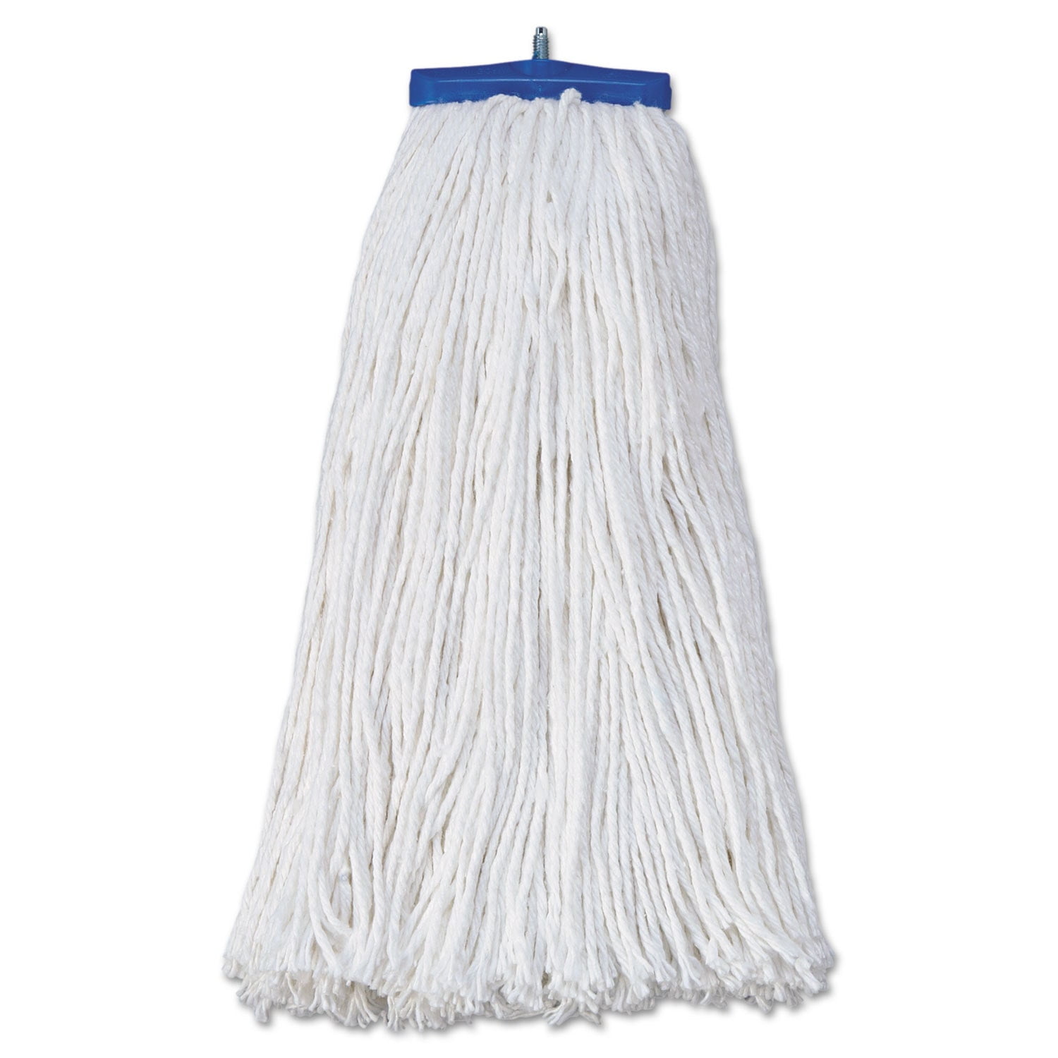 Mop Head, Economical Lie-Flat Head, Rayon Fiber, 20Oz, White, 12/Carton ...