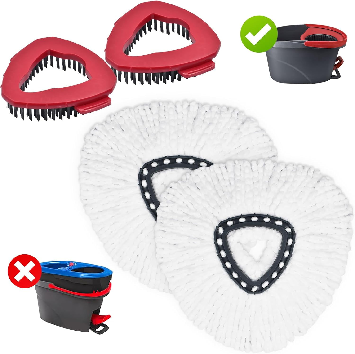 Mop Heads Replacements for Ocedar, Mop Replace Head for O Cedar, Spin ...