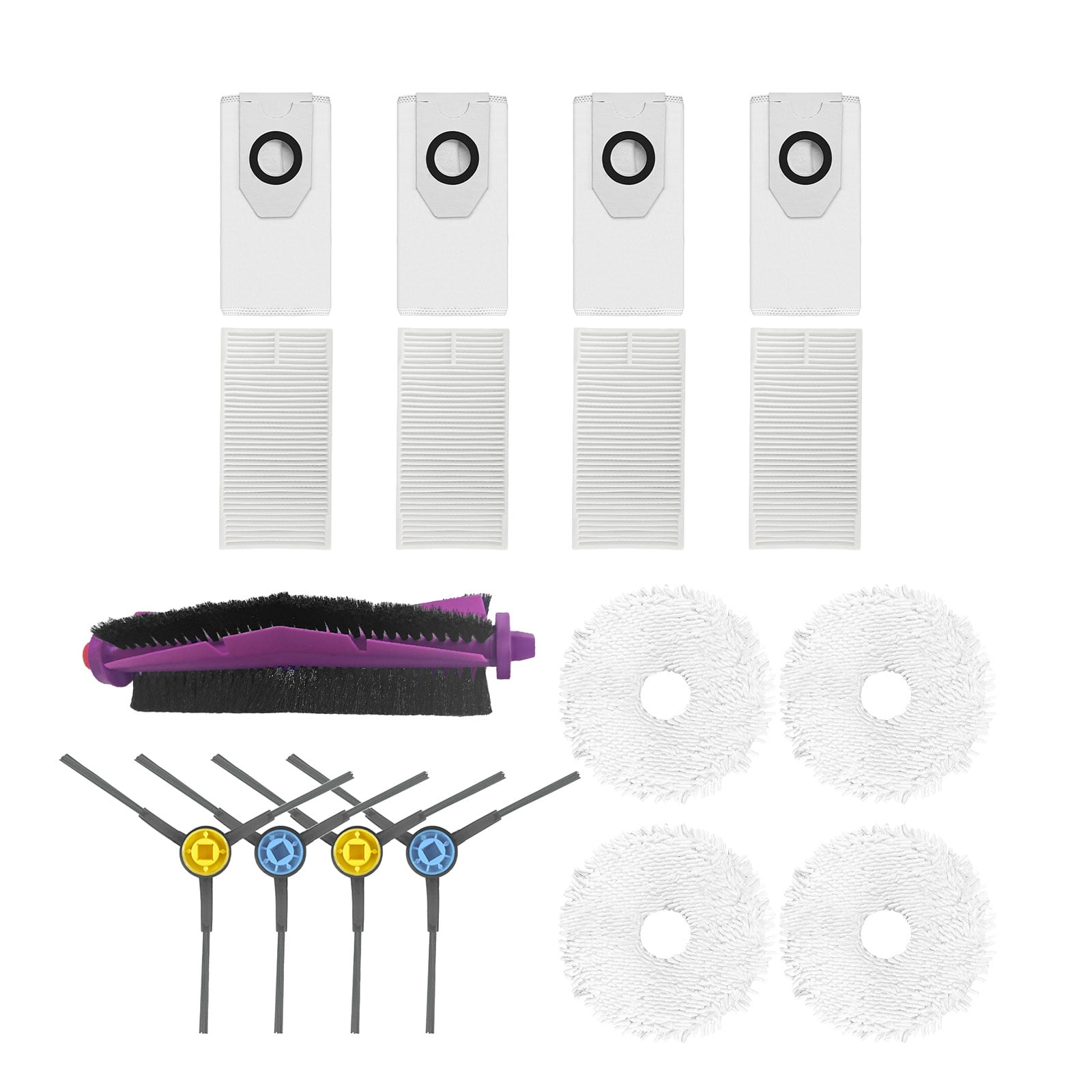 Mop Pad Rollers Brush Dust Bag Plastic Filter Side Brush Robot Vacuum ...