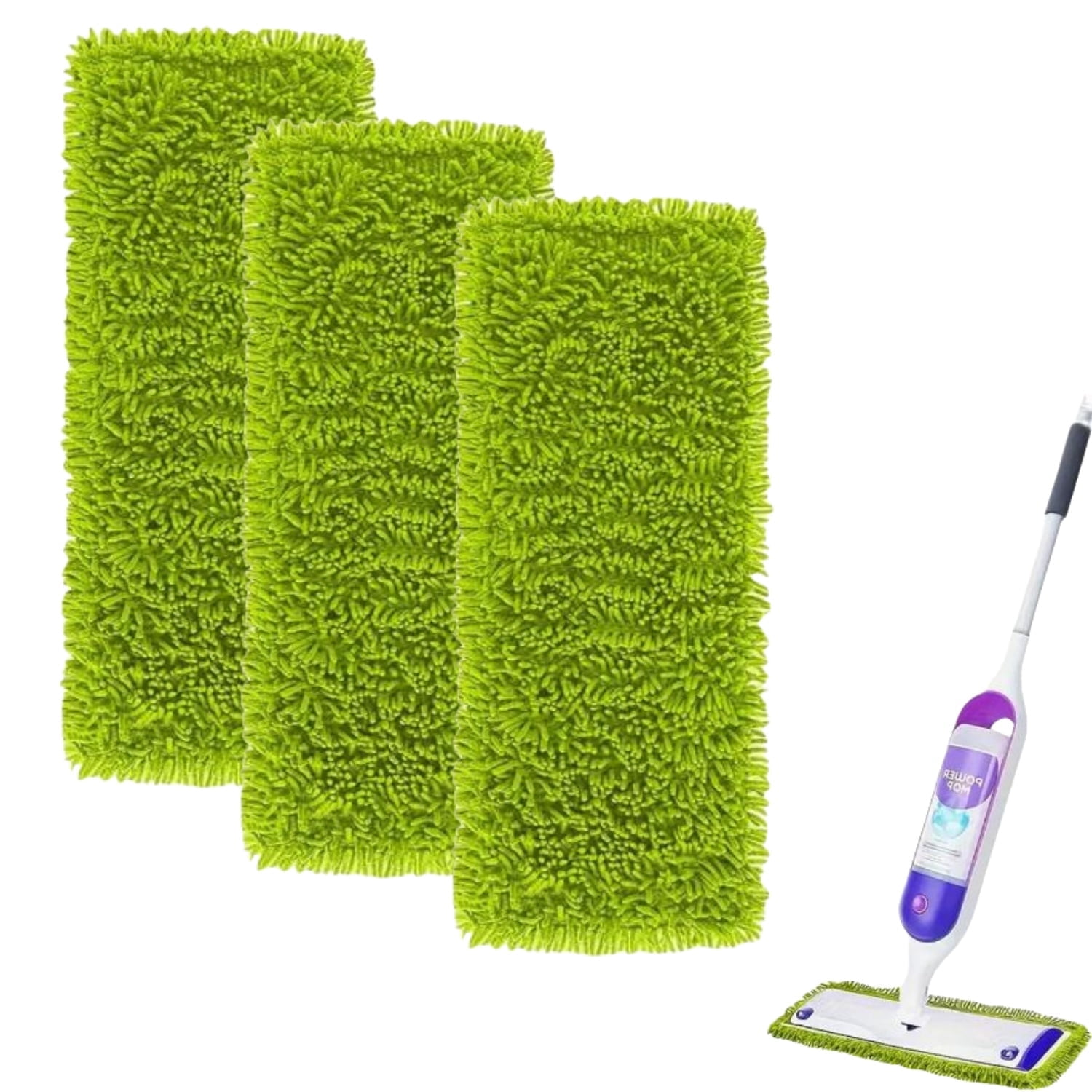 Mop Pads for Swiffer Power Mop,3 Pack Reusable PowerMop Refills ...