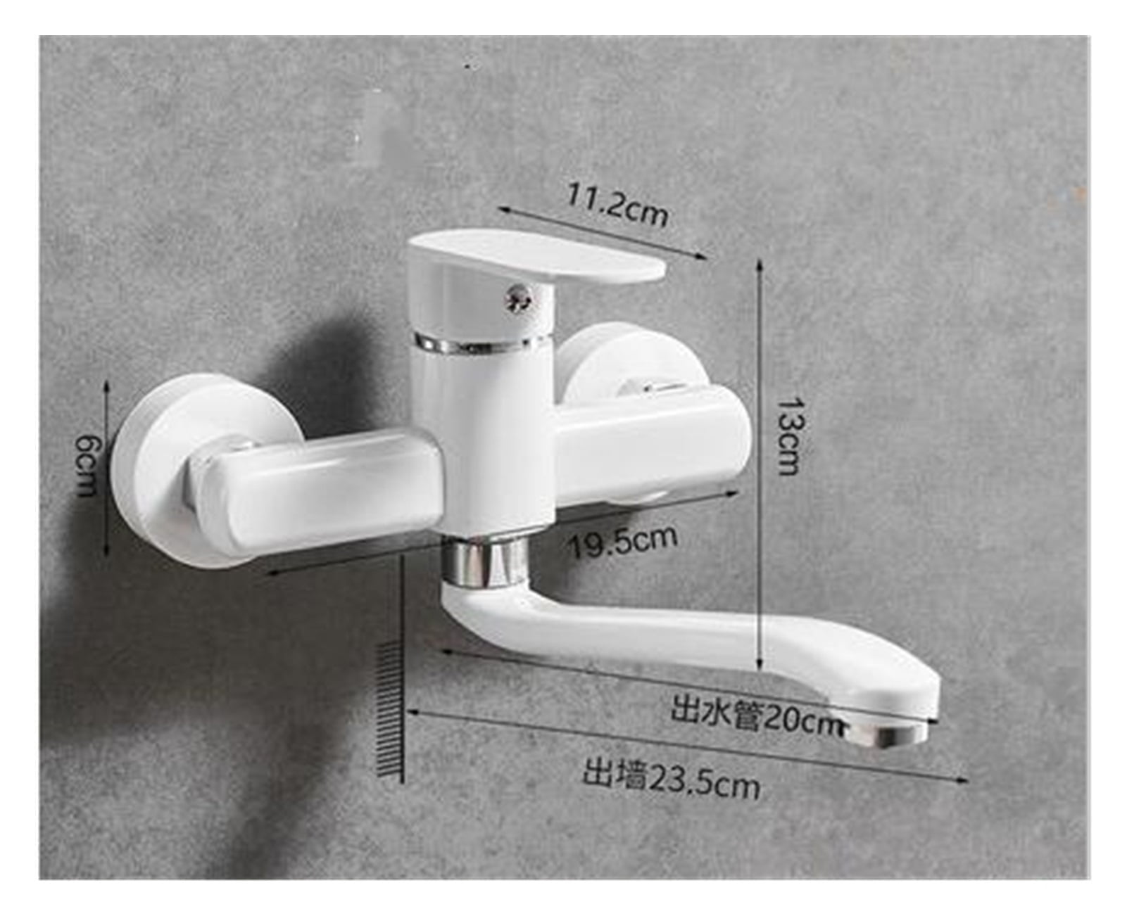 Mop Pool Faucet White Kitchen Tap Brass Sink Faucet Wall Mounted ...