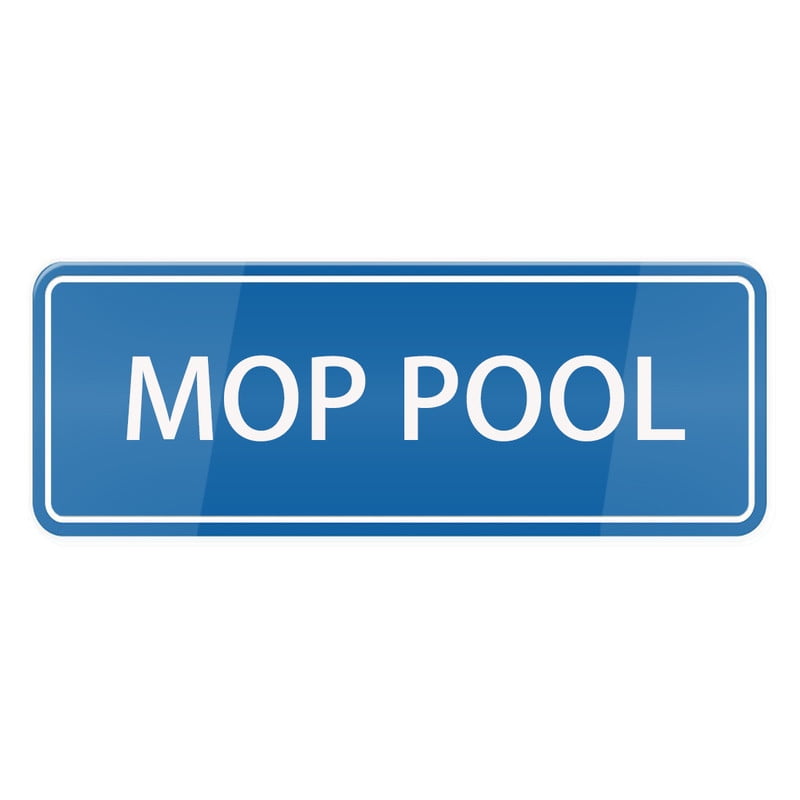 Mop Pool Sign For House Door, Plastic Self-Adhesive Signs For Business ...