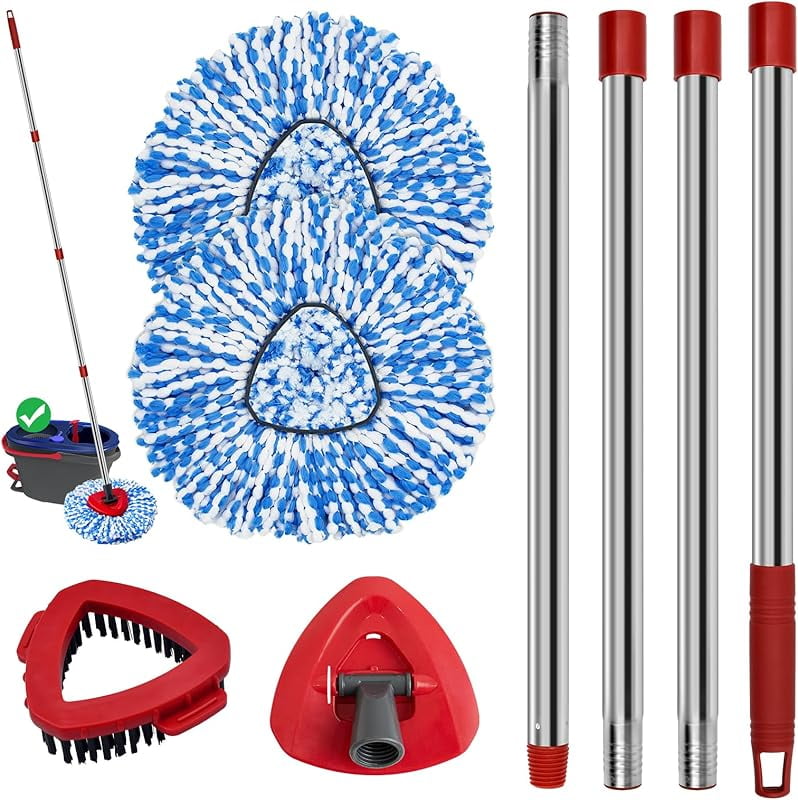 Mop Replace Heads Mop Handle and Mop Base Replacement for O Cedar ...