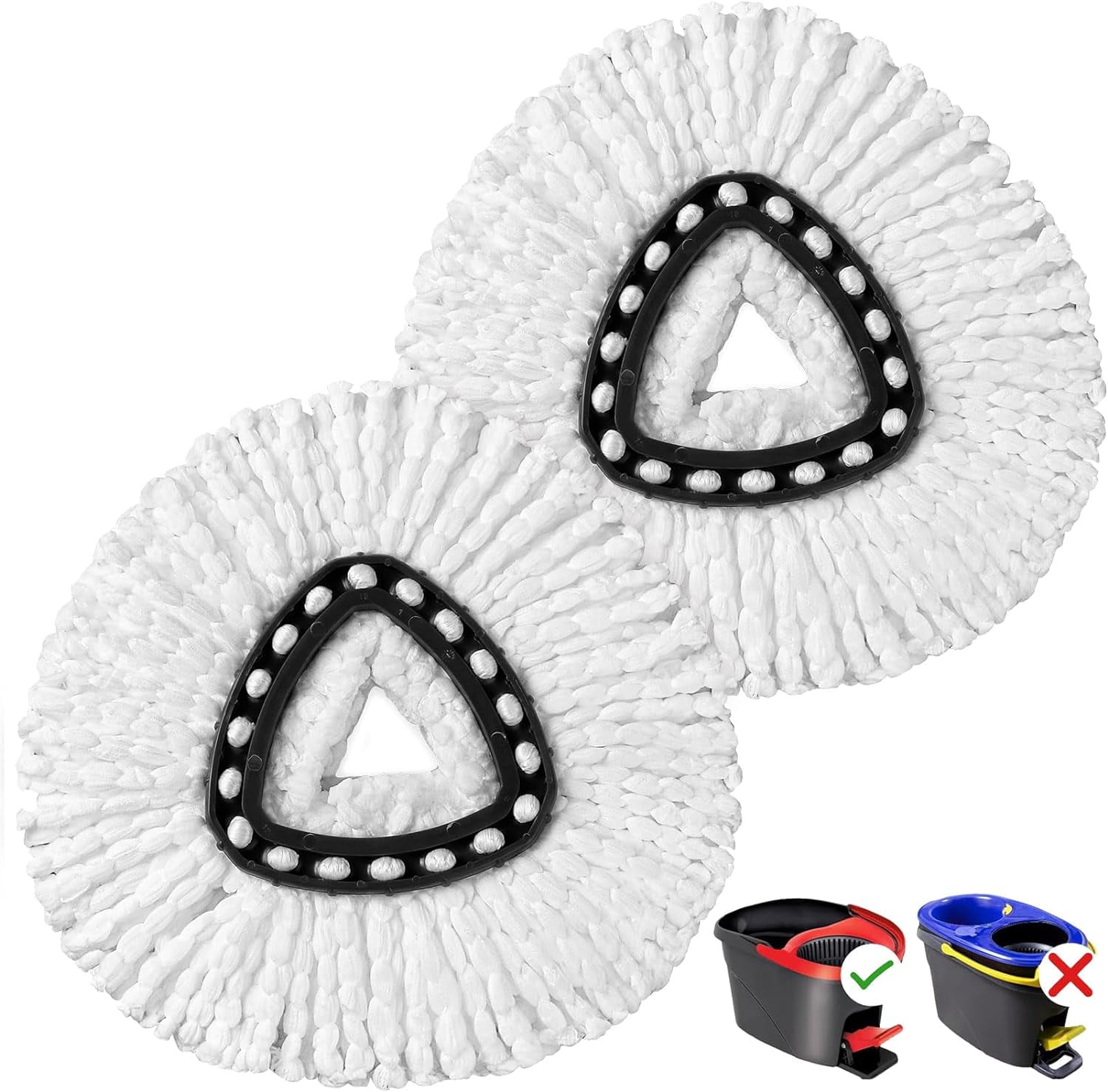 Mop Replacement Heads Compatible with O-Cedar EasyWring Spin Mops 2 ...