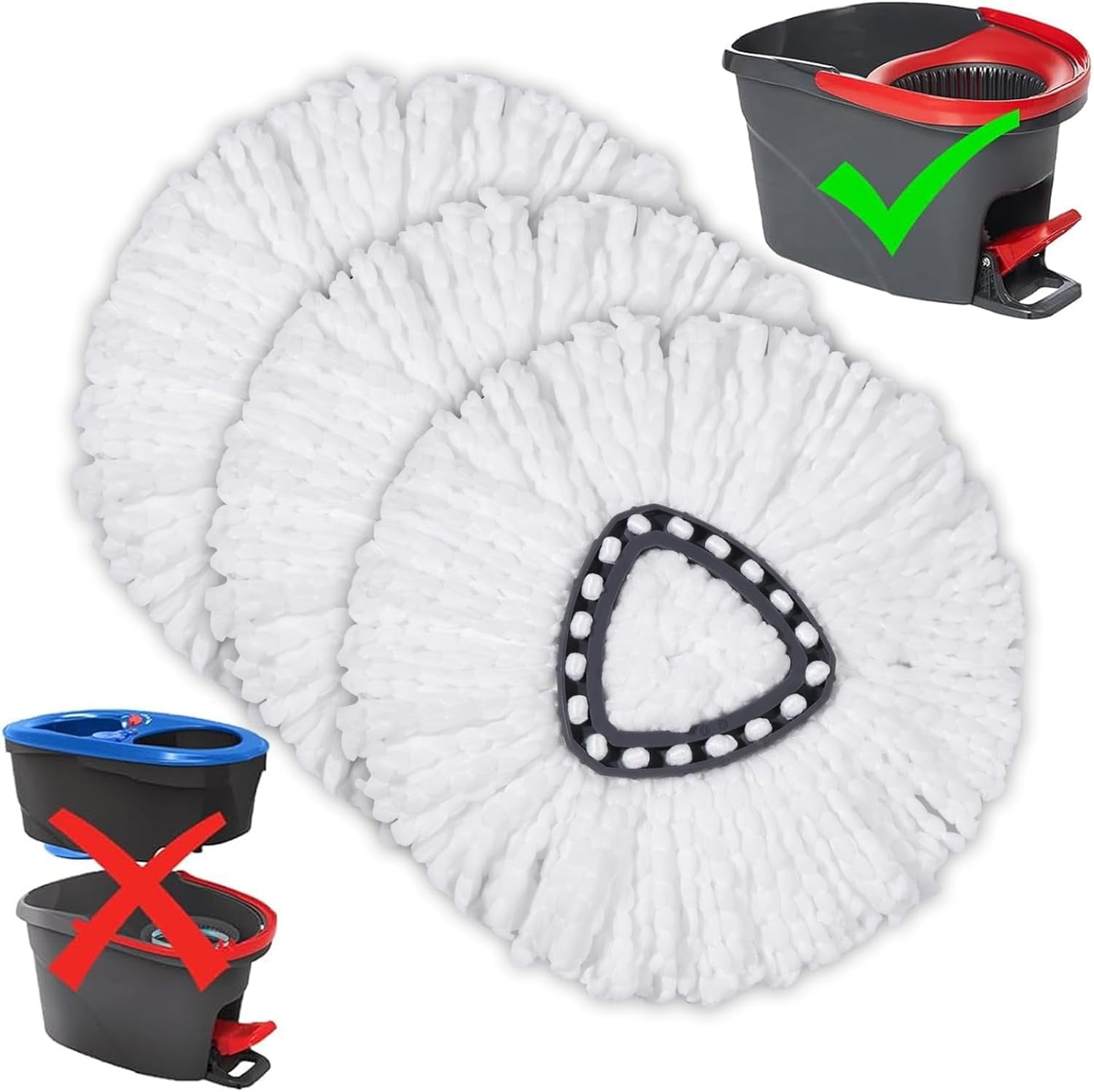 Mop Replacement Heads for O Cedar - Mop Replace Head Easy Wring Spin ...