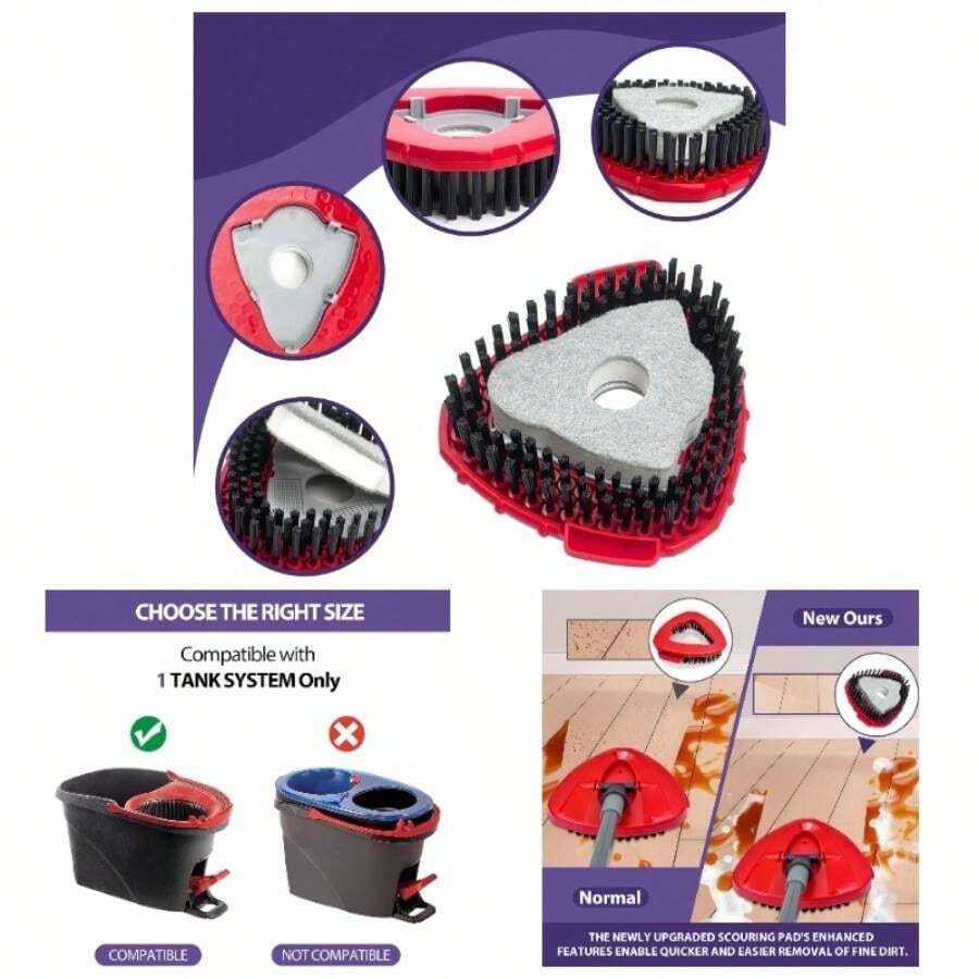 Mop Set EasyWring 1 - System, Includes 2 Mop, 1 Mop Handle 30 - 58in ...