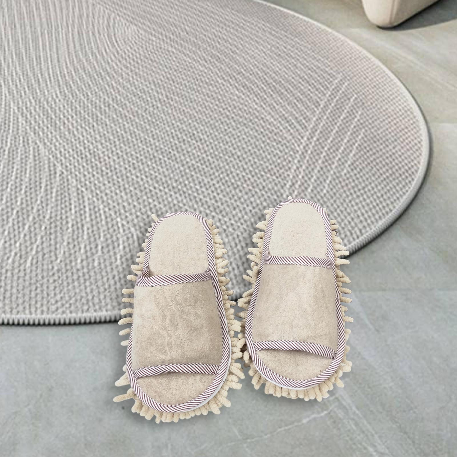 Mop Slippers Cleaning Shoes Detachable Cleaner Silent Chenille Unisex ...