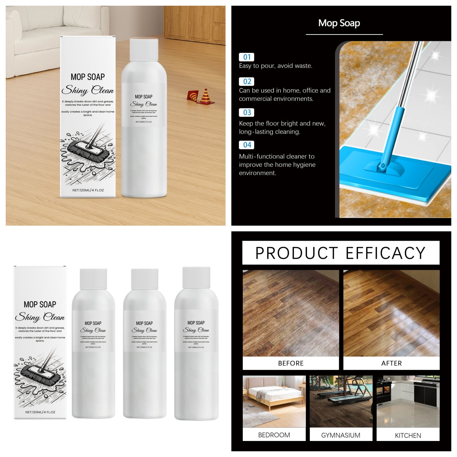 Mop Soap Brazilian Waves,Mop Soap Scented,Highly Scented Mop Soap,Floor Cleaner for Mopping ...