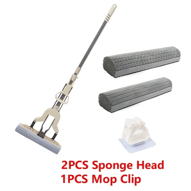 Mop Sponge High Water Absorption Stainless Steel Handle Telescopic Rod ...