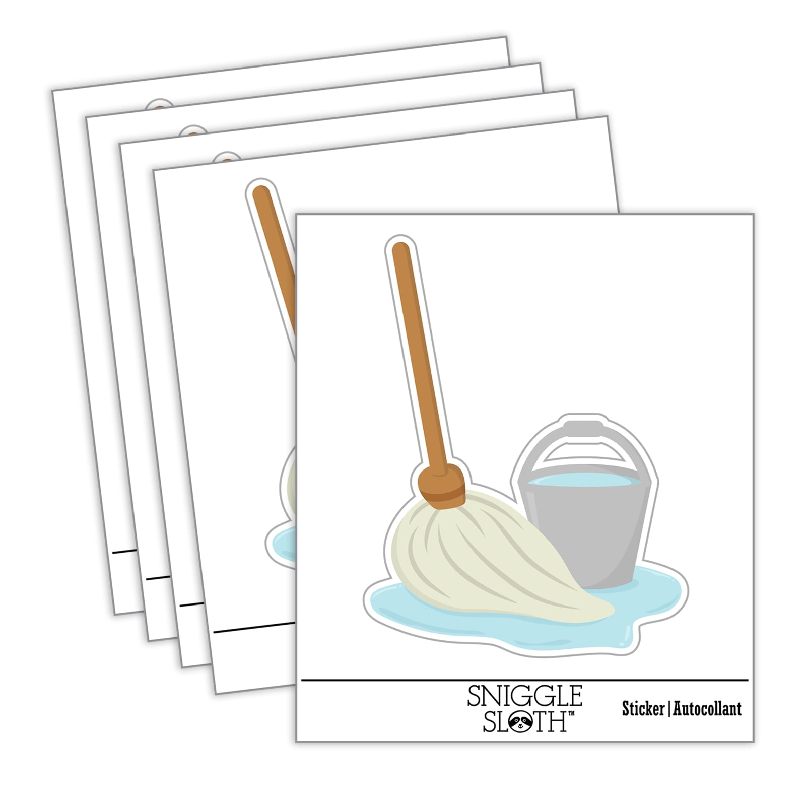 Mop and Bucket Cleaning Car Window Bumper Water Bottle Phone Tablet ...