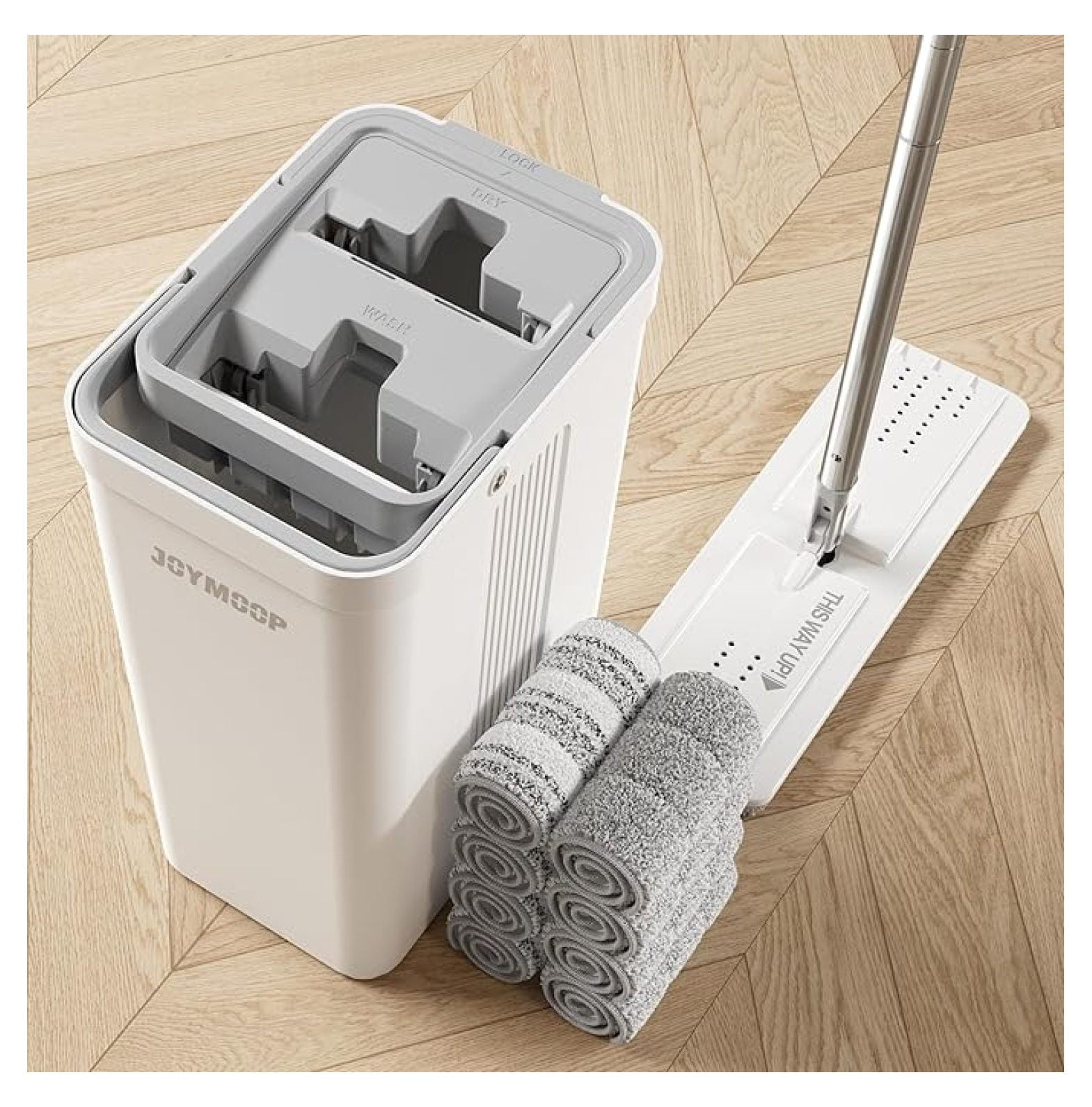 Mop and Bucket Set with Wringer, Dust Mops for Floor Cleaning, Wall ...