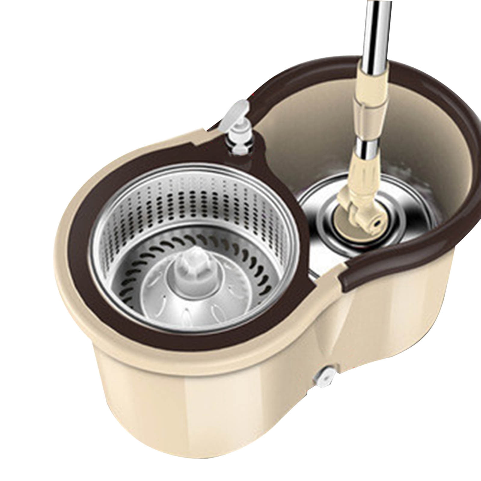 Mop and Bucket with Wringer Set: 1 x Floor Mop Bucket 5 x Spin Mop ...