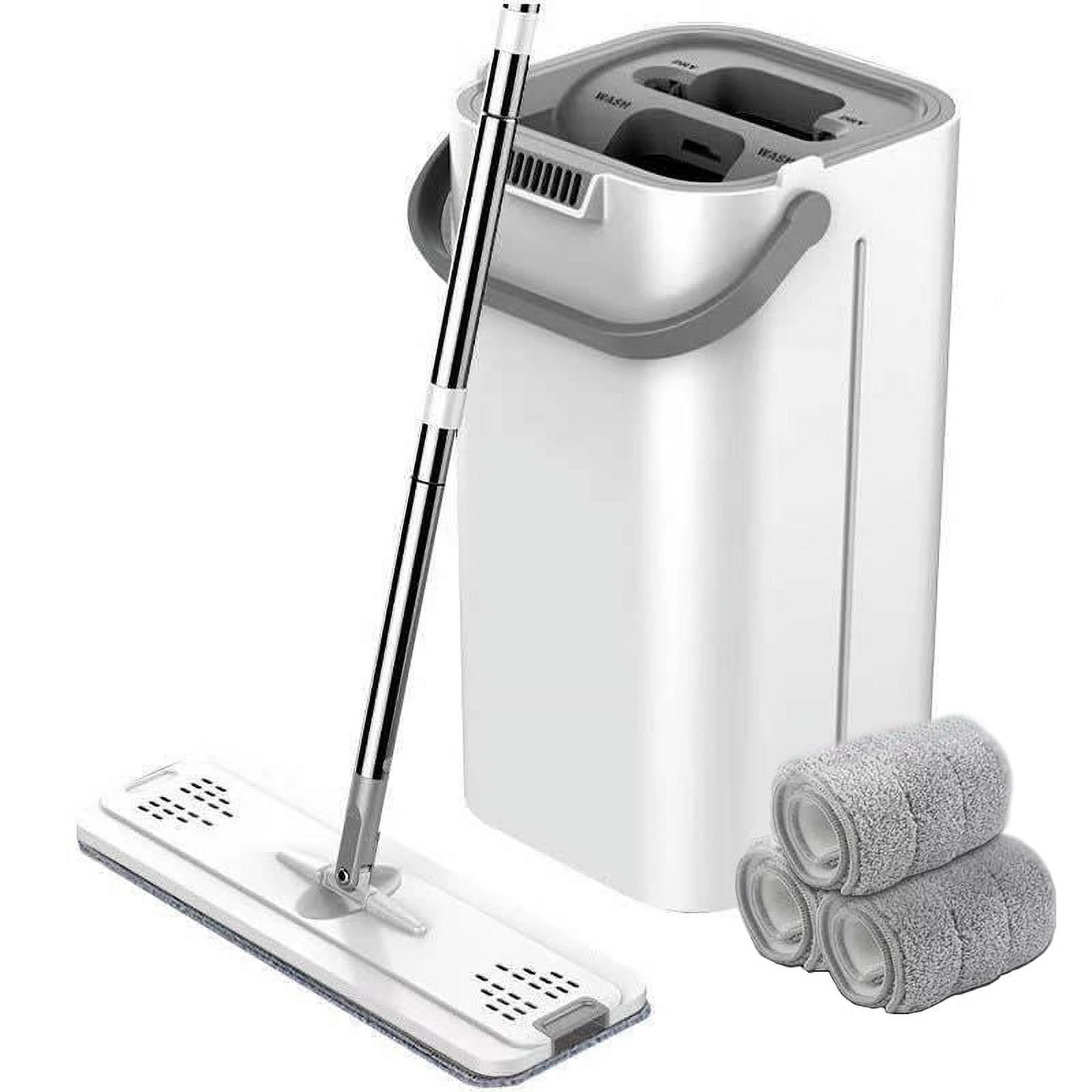 Professional Mop and Bucket with Wringer, Hands-Free, Wet/Dry, 4 ...