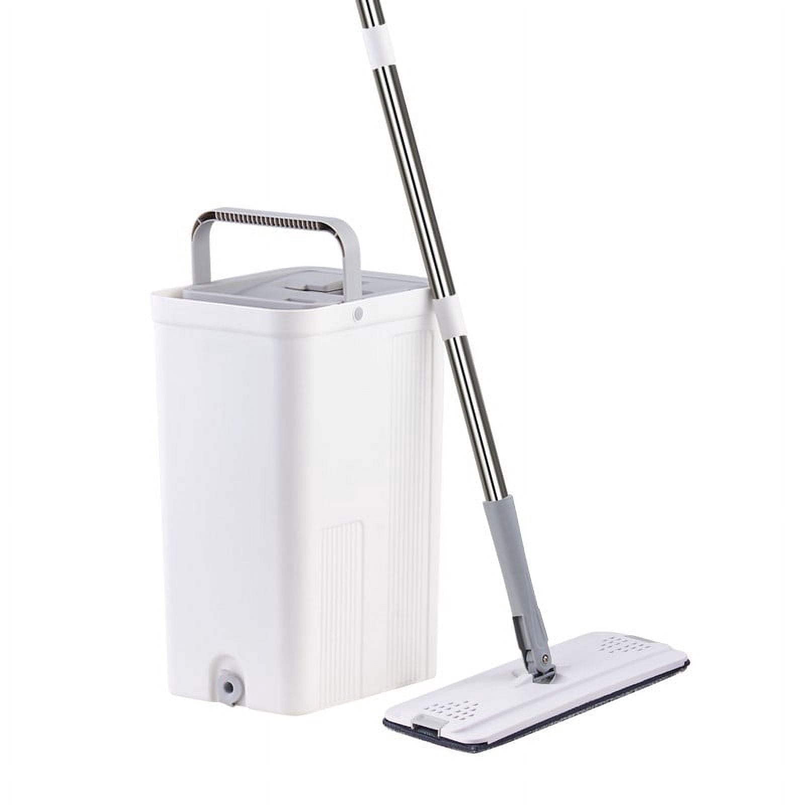 Mop and Bucket with Wringer Set, Hands Free Flat Floor Mop and Bucket ...