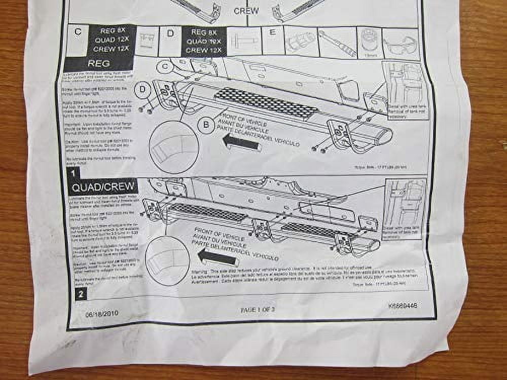 Mopar 2009-2013 Dodge Ram Side Step Hardware Mounting Kit New OEM ...