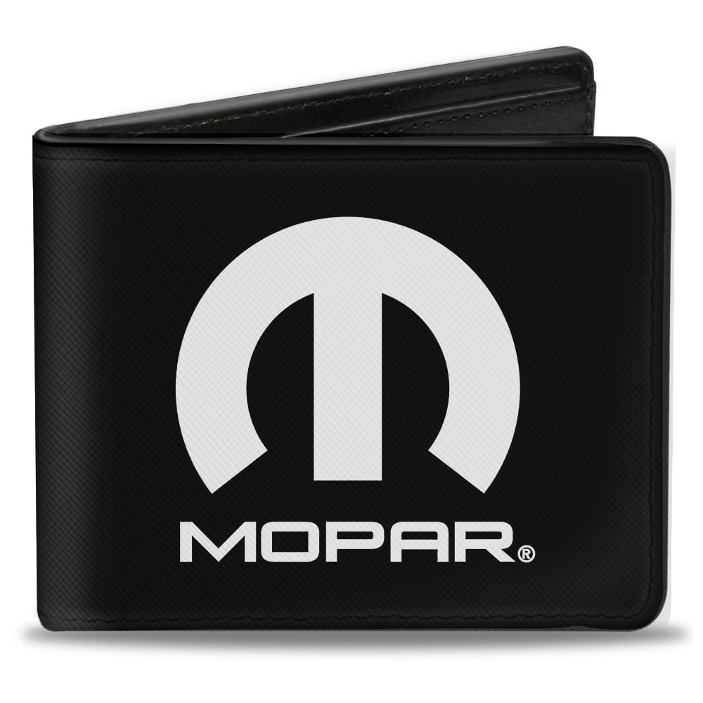 Mopar Wallet, Bifold, Mopar Logo Black White, Vegan Leather - Walmart.com