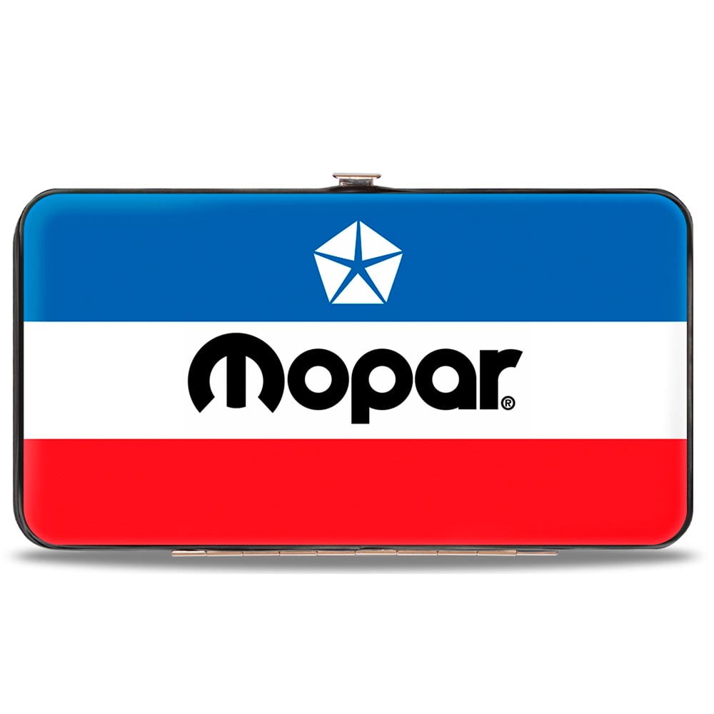 Mopar Wallet, Hinged, Mopar Chrysler Logo White Blue Red Black, Vegan ...