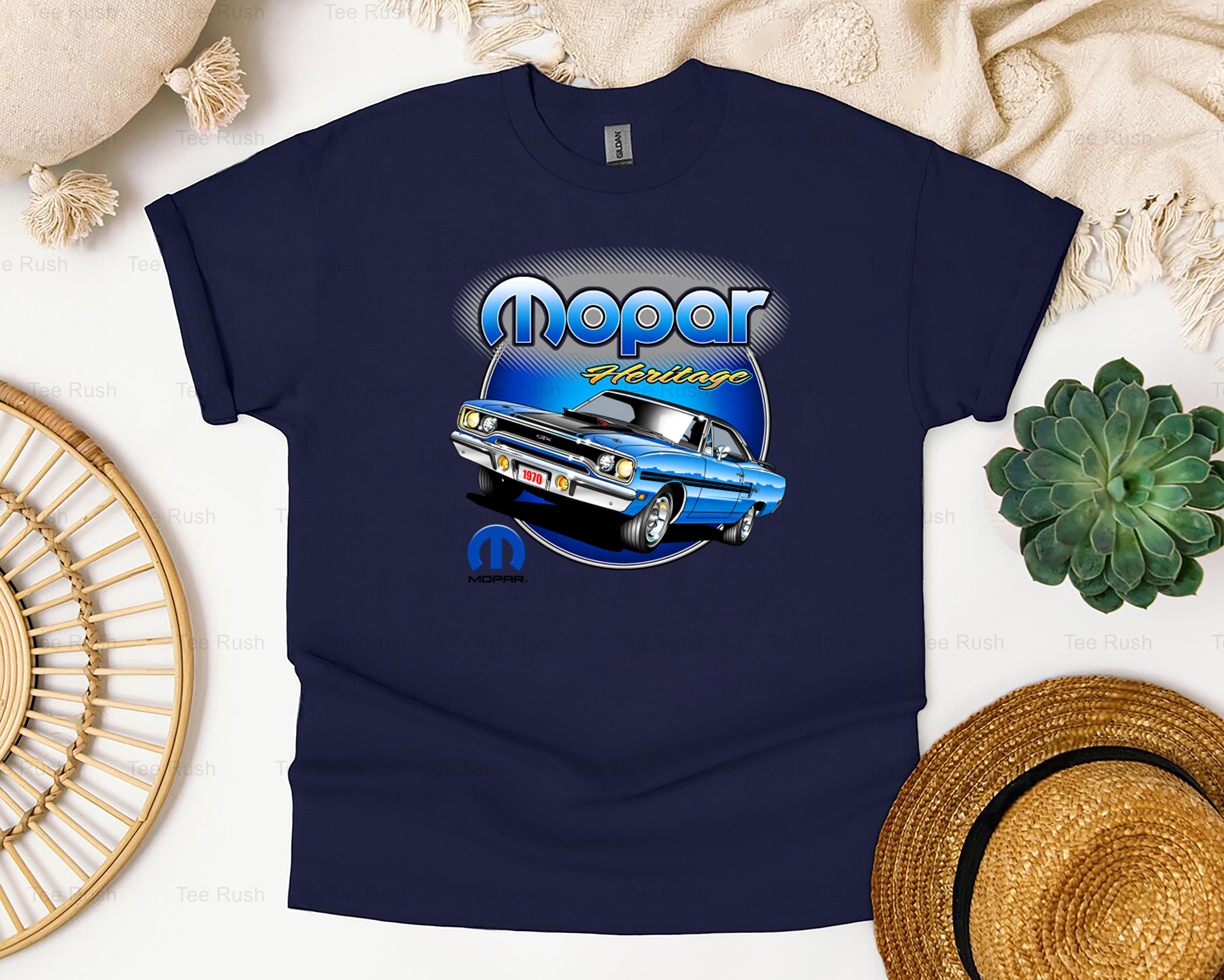 Mopar GTX Classic Car Muscle Engine Speed Shop Fan Parts,T-Shirt, SW ...