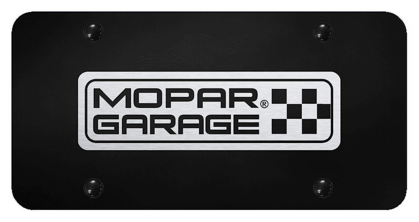 Mopar Garage Laser Etched Logo License Plate (Black) - Walmart.com