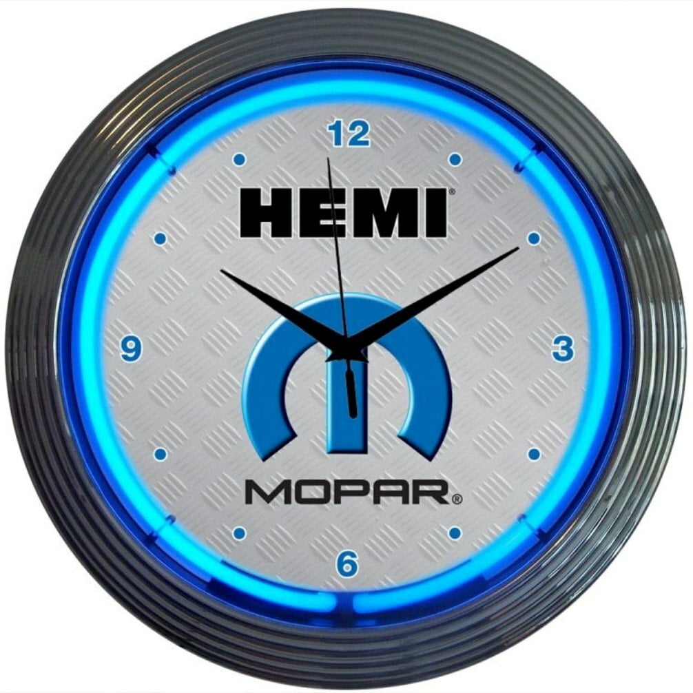 Mopar Hemi Neon Clock Gameroom Basement Mancave Garage Wall Art Decor - Walmart.com