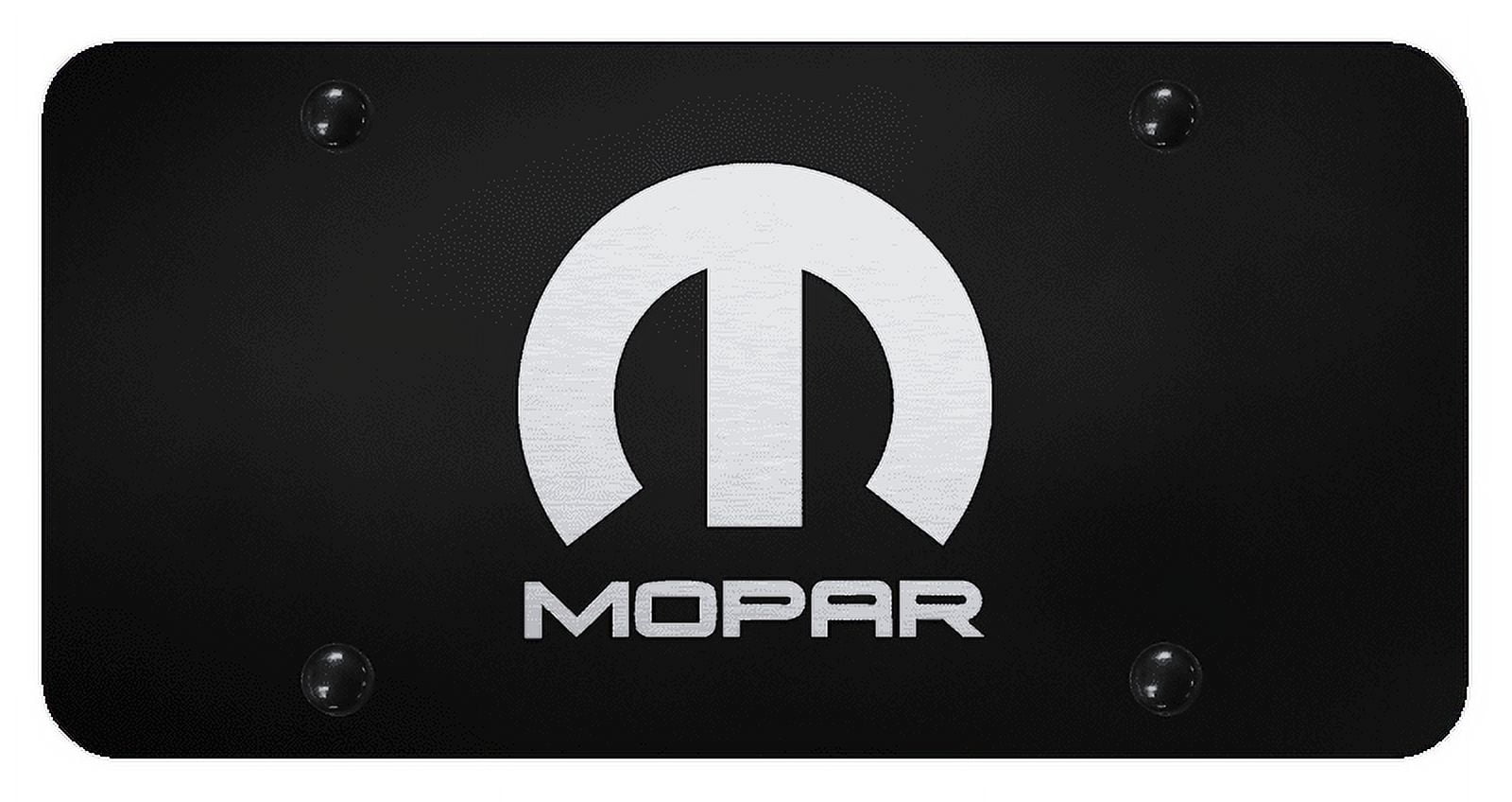 Mopar Laser Etched Logo License Plate (Black) - Walmart.com