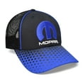 Mopar Logo Blue Graphic Visor Black Mesh Baseball Hat for Dodge Jeep ...