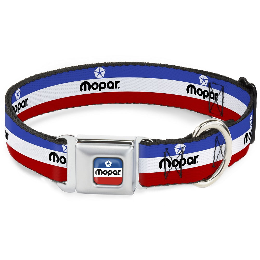Mopar Pet Collar, Dog Collar Metal Seatbelt Buckle, Mopar Logo Stripe ...