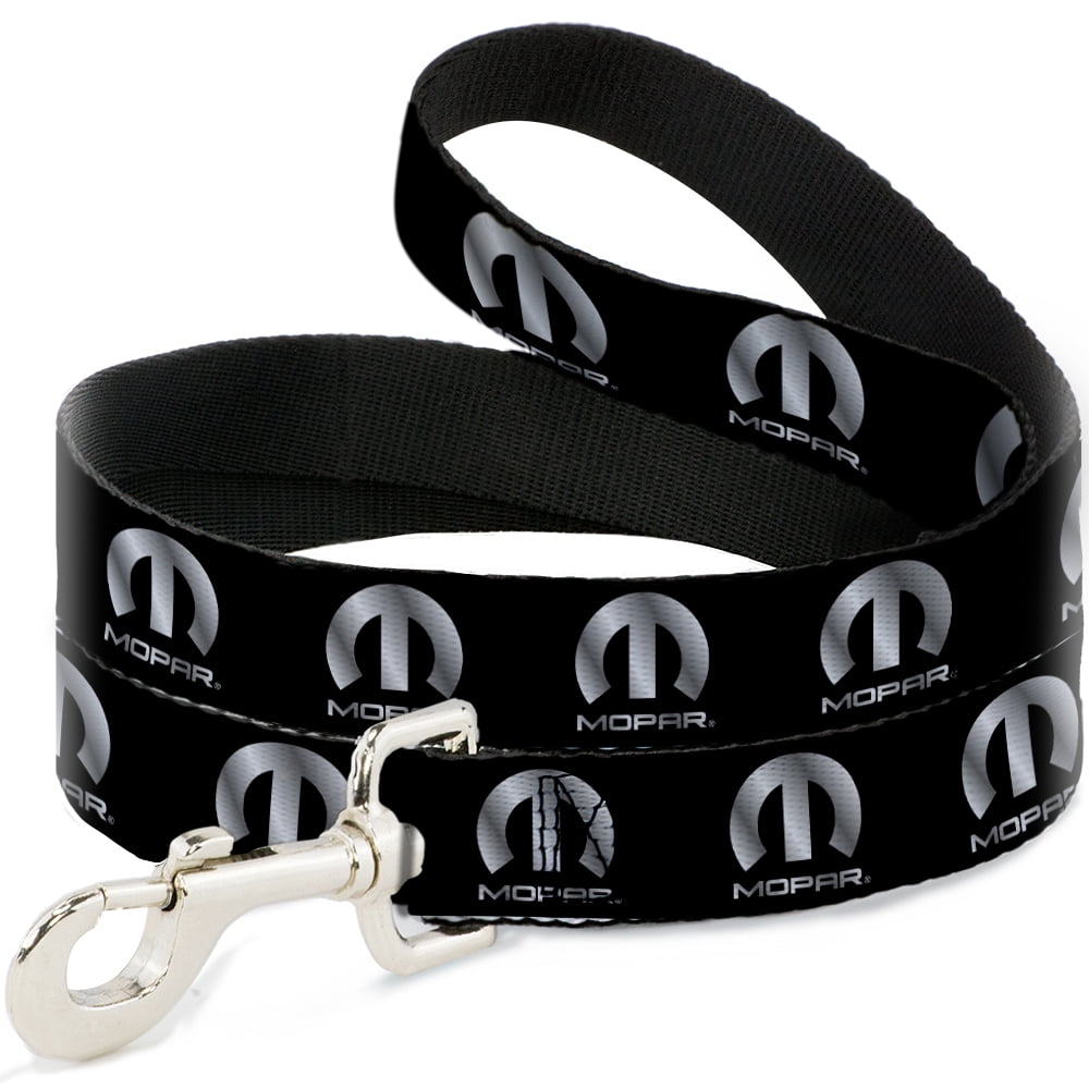 Mopar Pet Leash, Dog Leash, Mopar Logo Repeat Black Silver Gradient, 4 ...