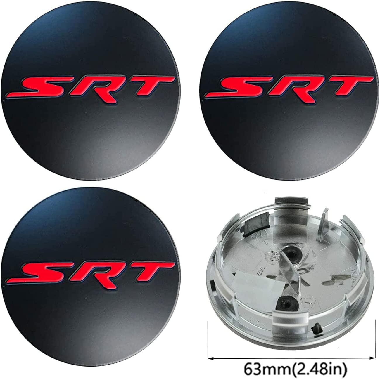 Mopar Satin Black SRT Wheel Center Cap MOPAR SRT Compatible with ...