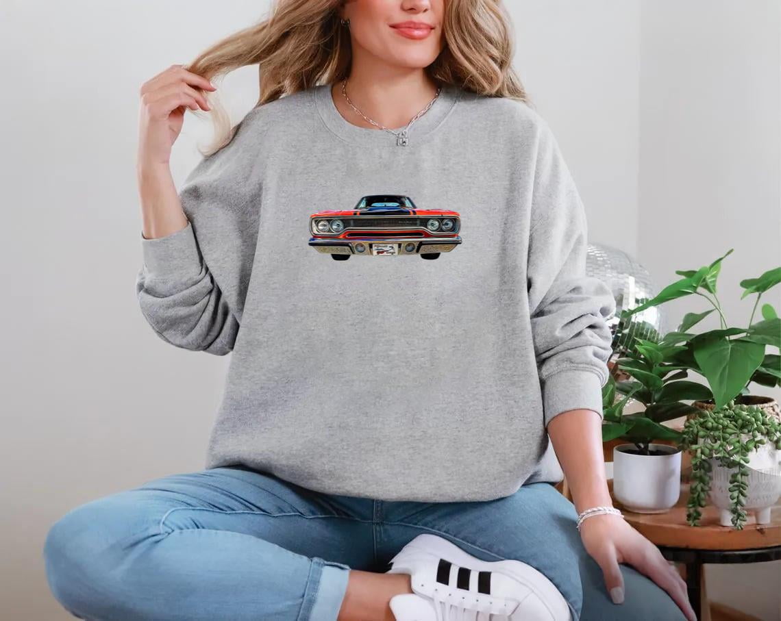 Mopar Tribute Sweatshirt with Plymouth Road Runner Car Fan Graphic, for ...