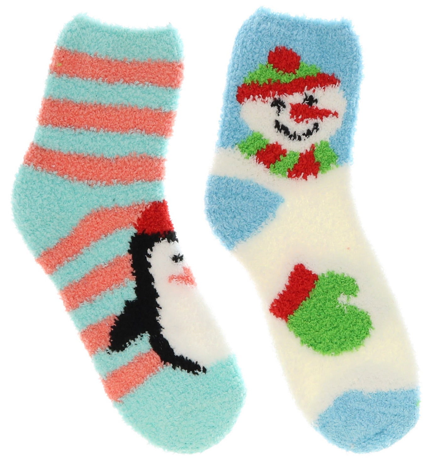 Mopas Women's Fuzzy Butter Christmas Socks (2pr) - Pastels - Walmart.com