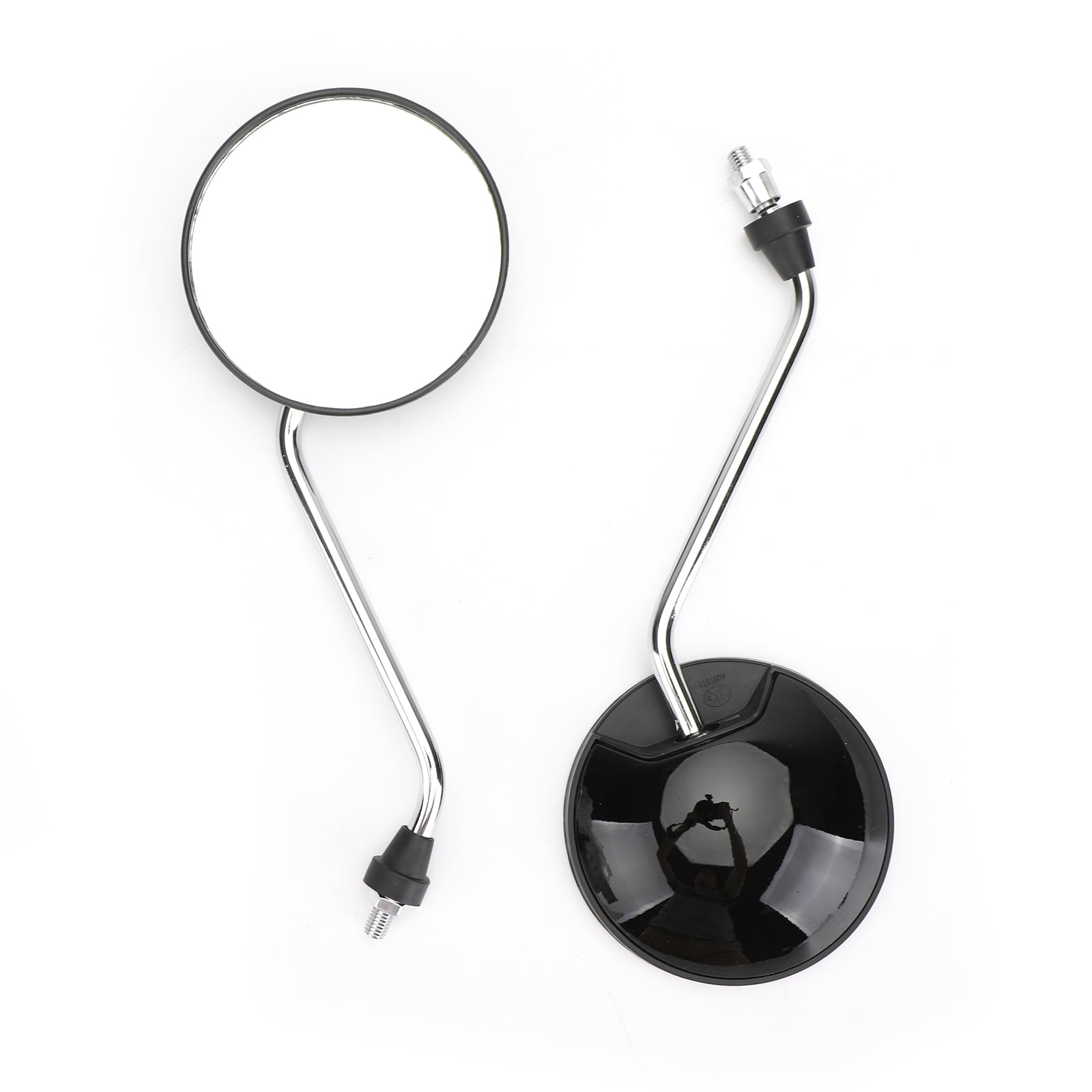 Moped Mirrors 8mm Black For Universal Scooter Vespa Piaggio Liberty 50 ...