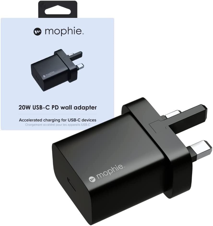 Mophie 20W USB C PD UK Mains Charger Black - 409907456 - Walmart.com