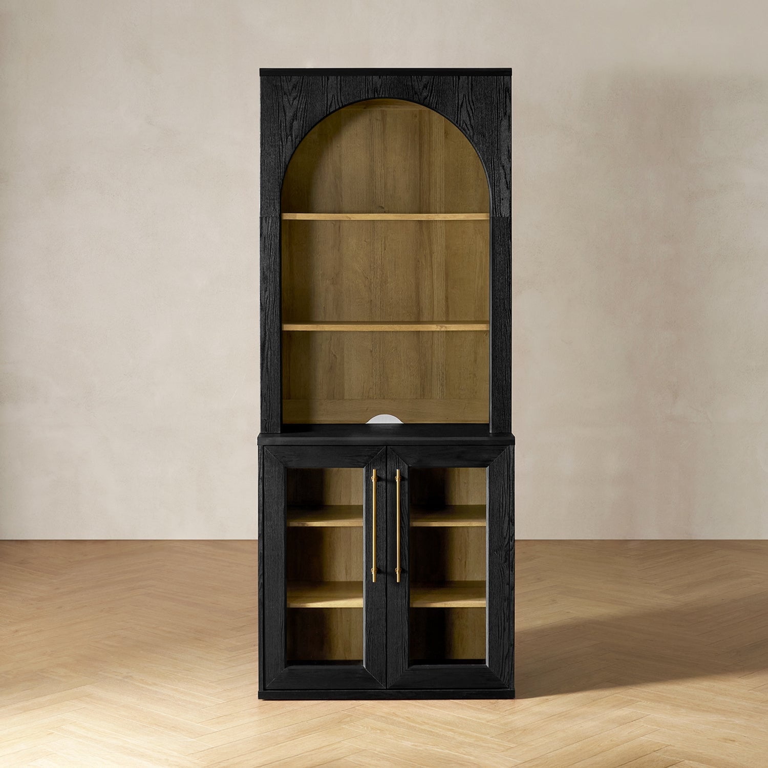 Mopio Blake Storage Cabinet with Hutch, Sideboard Buffet Cabinet with ...