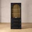 Modway Nolan Tall Arched Storage Display Cabinet in Walnut Hickory ...