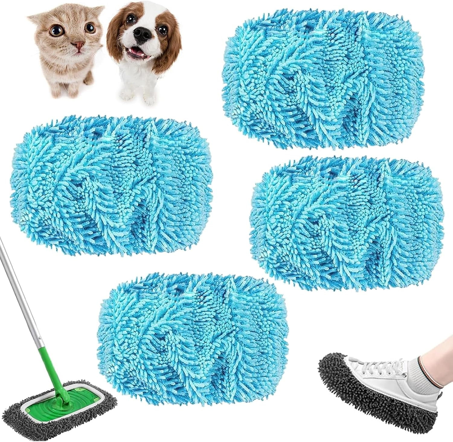 Mopmate Reusable Mop Pads,Artisticto Replacement Pads,Chenille/Visulong ...