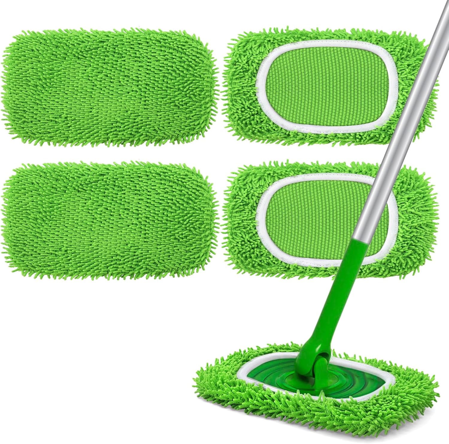 Mopmate Reusable Mop Pads, Super-Fiber Machine Washable Floor Mats ...