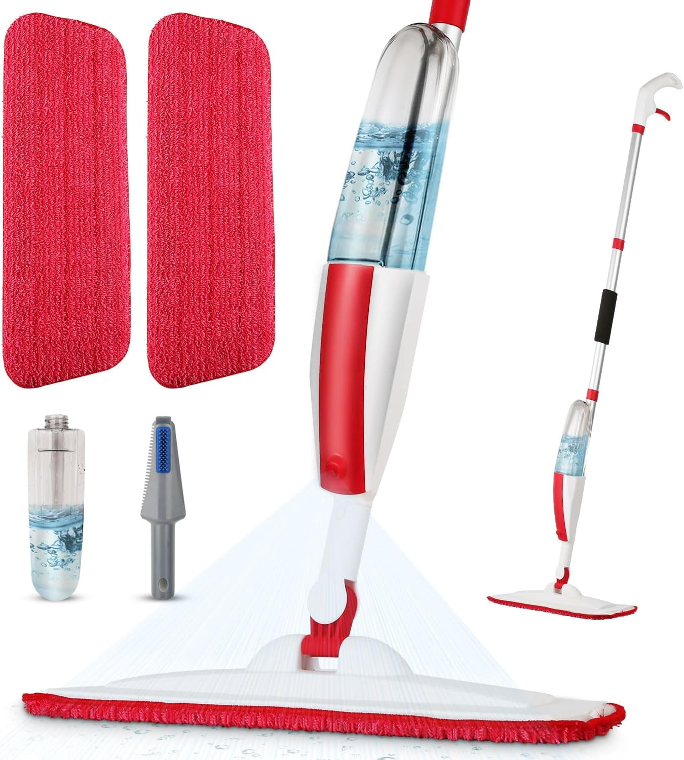 Mops for Floor Cleaning Wet Spray Mop with 14 oz Refillable Bottle and ...
