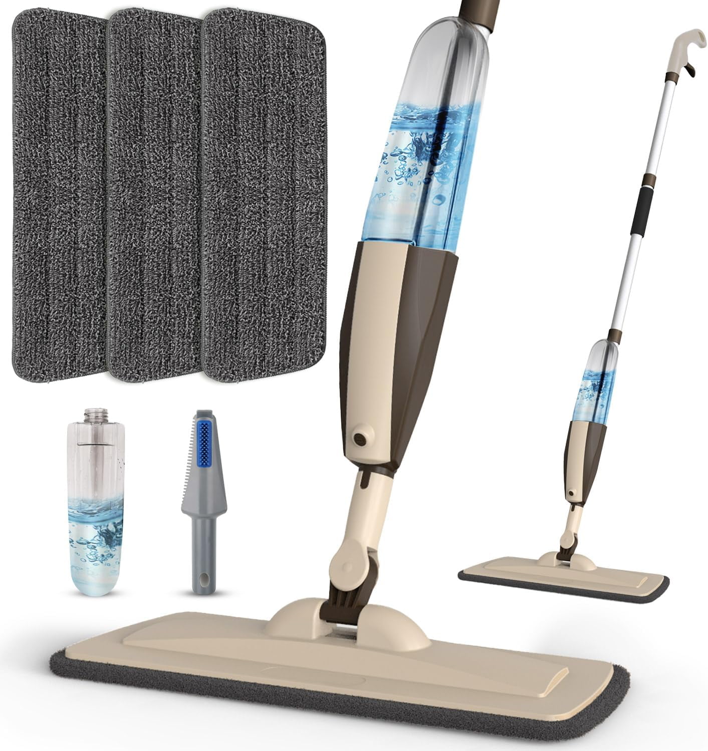 Mops for Floor Cleaning Wet Spray Mop with 14 oz Refillable Bottle and ...