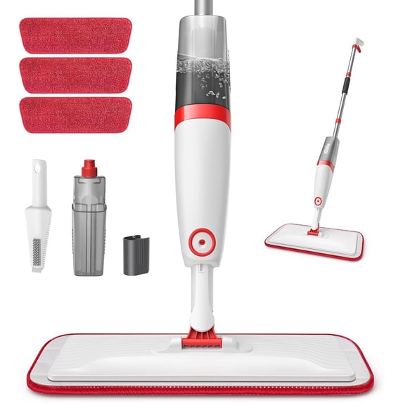 Mops for Floor Cleaning with 3 count Washable Pads, Wet Dry Mop for ...
