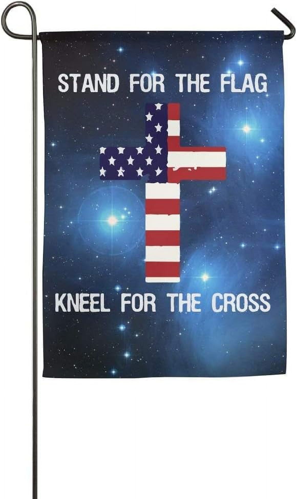 Moptrek den Flag, Patriotic Stand for The Flag Kneel for The Cross ...