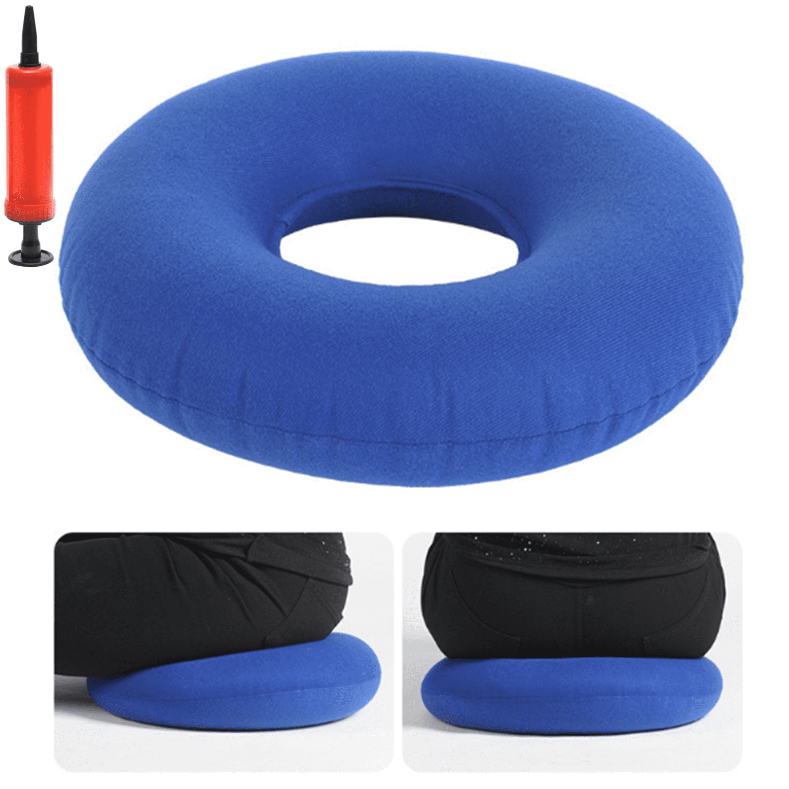 Moqsnm Donut Inflatable with Hemorrhoid Pump - Lumbar Support - Walmart.com