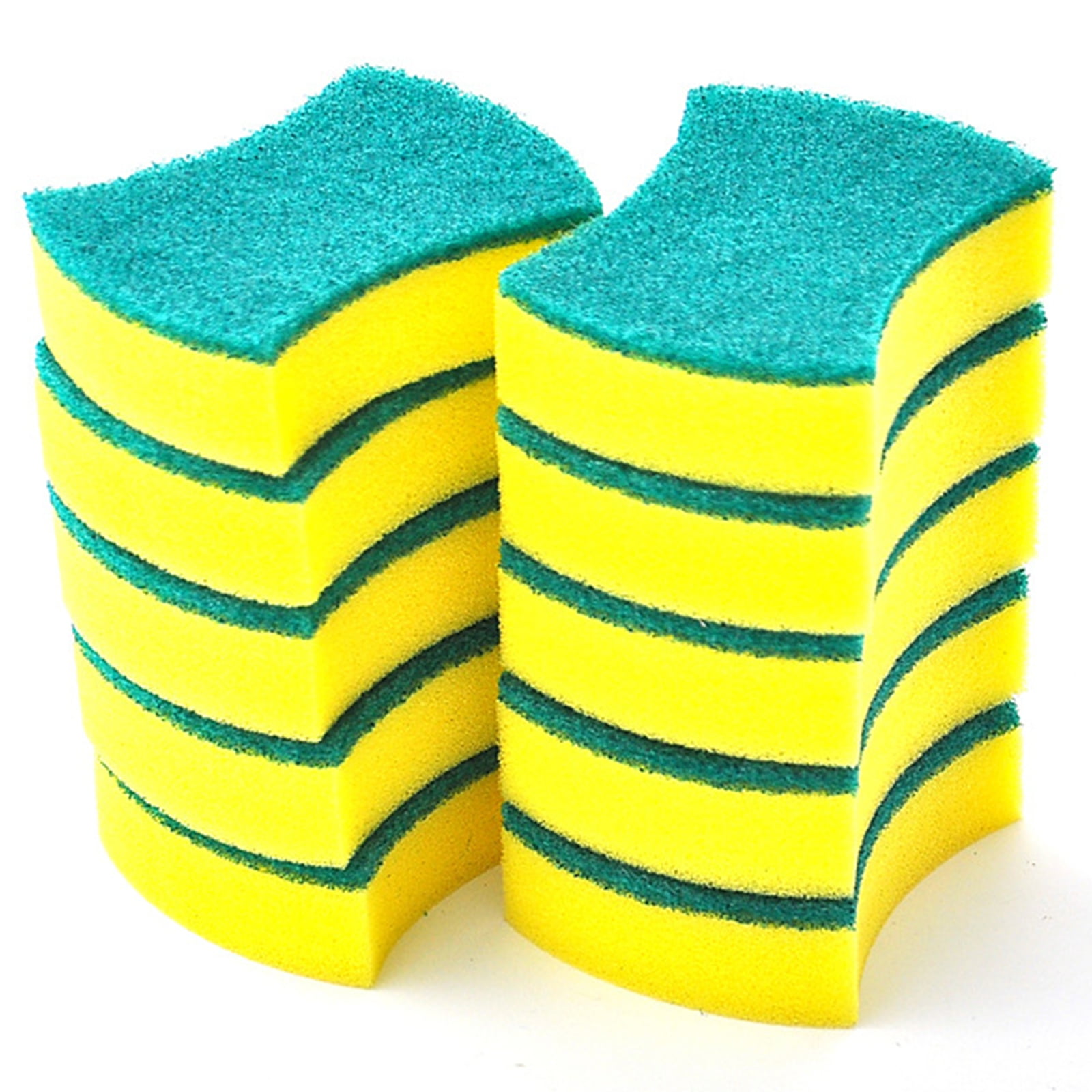 Moqsnm Kitchen Cleaning Sponges,10 Pack Non-Scratch for Dish, Heavy ...