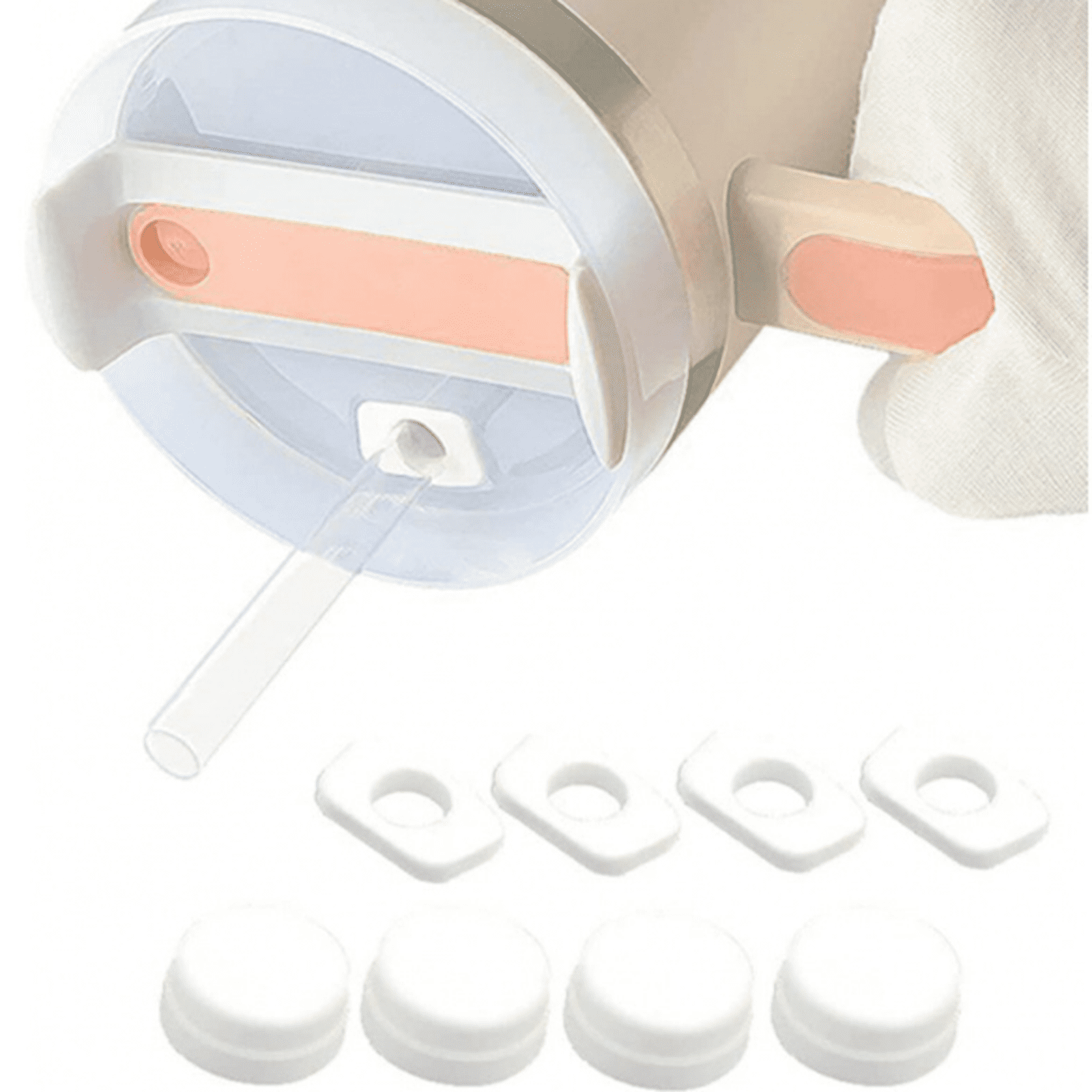 Moqsnm New Spill Stopper Set Of Four 40oz/30oz Cup Stoppers Non-spill ...