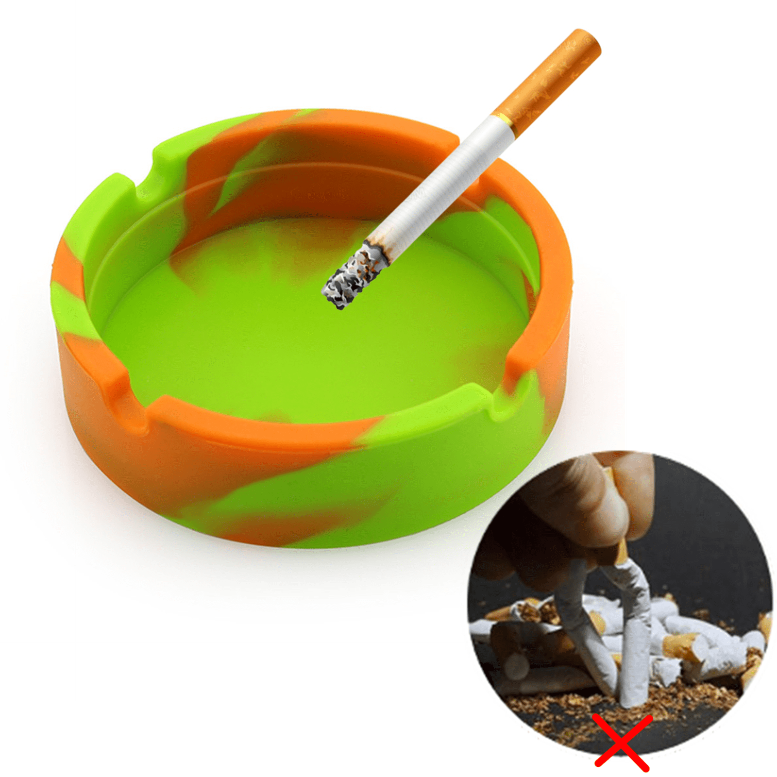 Moqsnm Silicone Ashtray Ash Trays Indoor - 1 Pc Silicone Ashtrays ...
