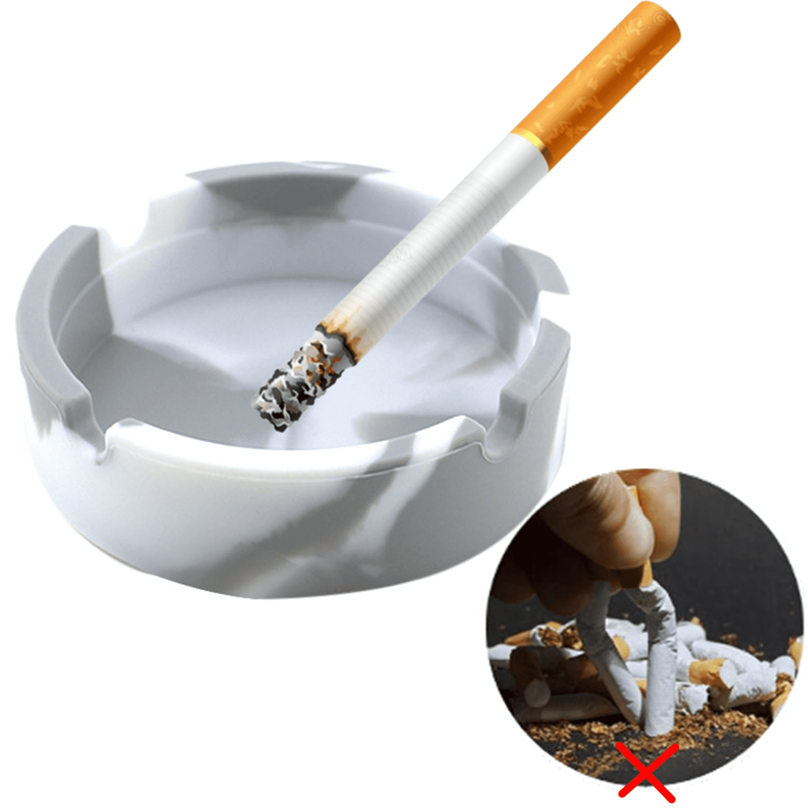 Moqsnm Silicone Ashtray Ash Trays Indoor - 1 Pc Silicone Ashtrays ...
