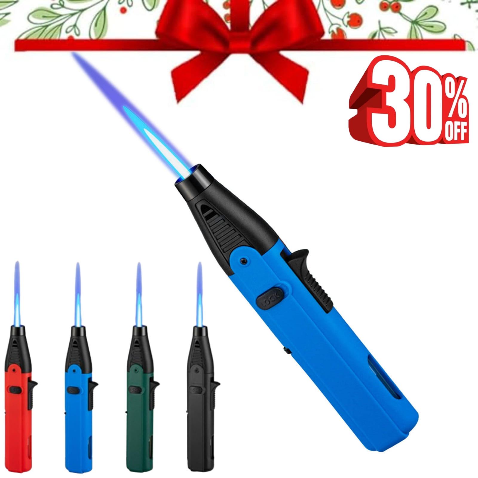 Moqsnm Torch Butane Lighter, Bright Fire Lighter Windproof Refillable ...